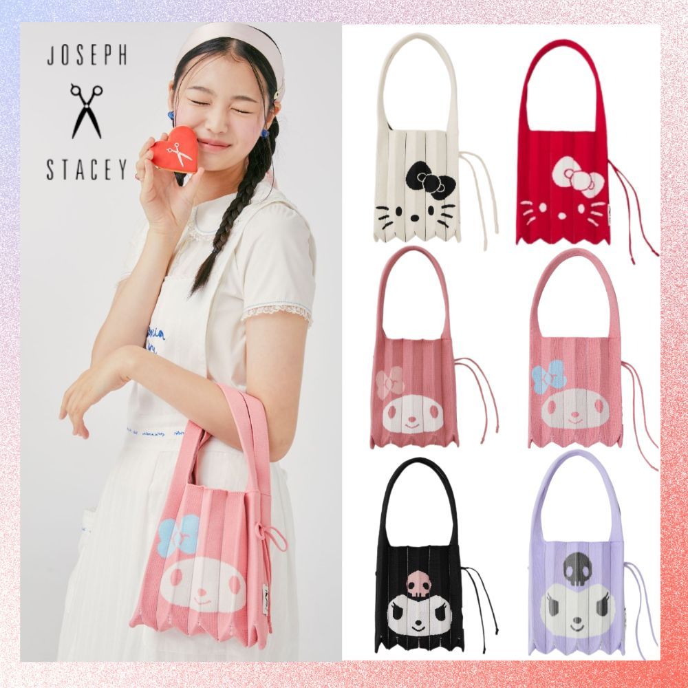 [JOSEPH & STACEY x Sanrio] Lucky Pleats Knit Small Tote Shoulder Bag ...