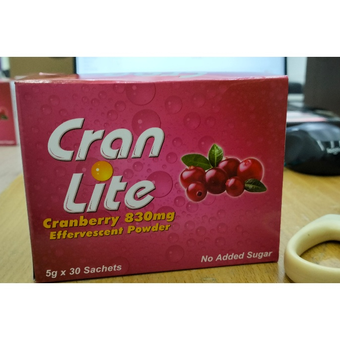 CRANLITE CRANBEERY 830mg EFFERVESCENT POWDER/ONE BOX 5G*30 SACHETS ...