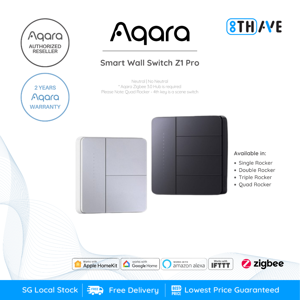 Aqara Z1 Pro Smart Wall Switch | 2 Years Aqara Warranty | SG Local | Work With Apple Home ...