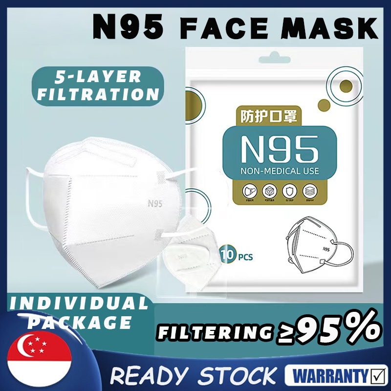 SG [READY STOCK] 100PCS N95 Mask Medical Protection 5-Layers Of Filter ...
