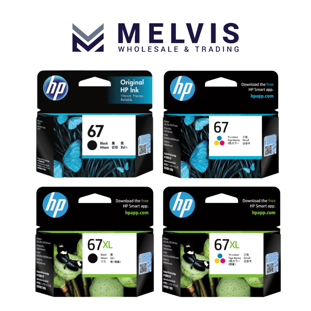 [ORIGINAL] HP 67 67XL Black Tri-Color Ink Cartridge | Shopee Singapore