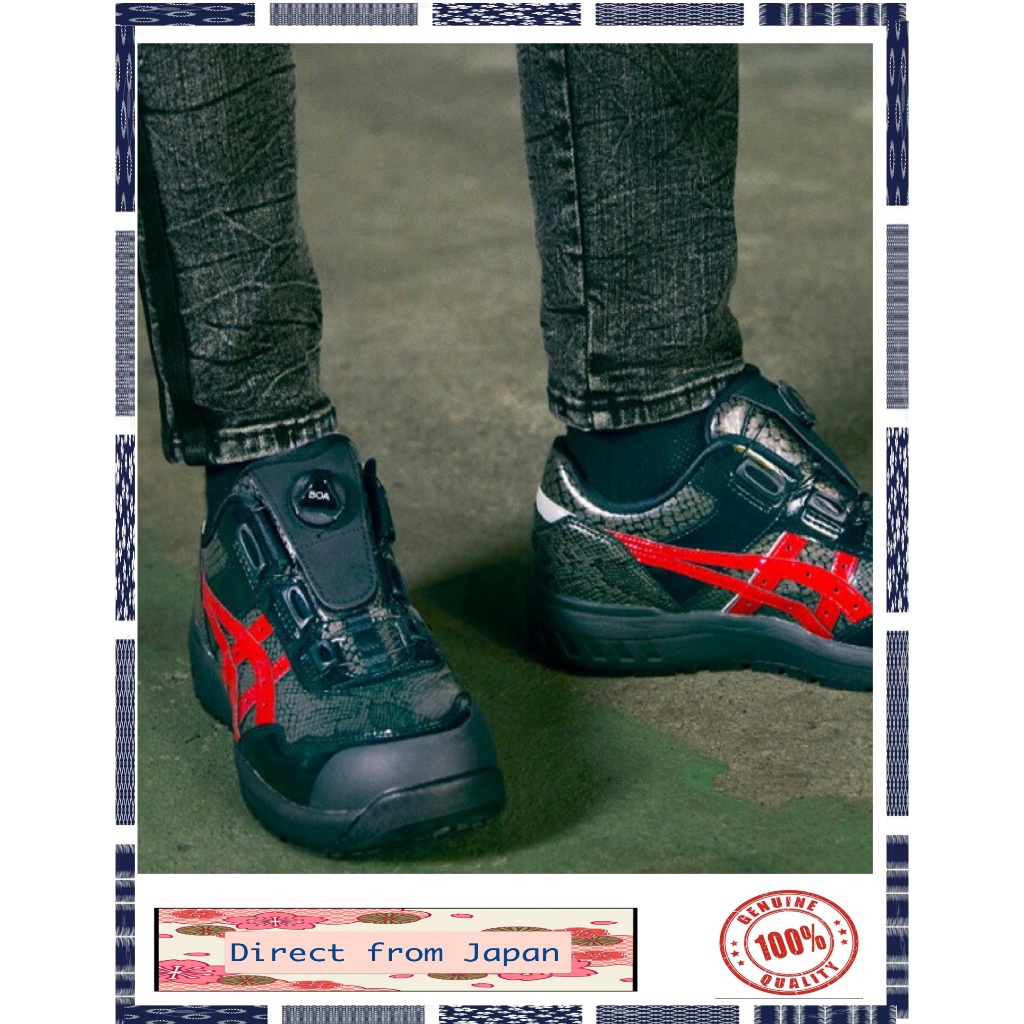 Low cut work boots / safety shoes asics cp306 black limited edition ...