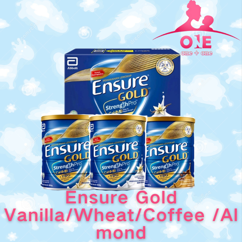 Ensure Gold Vanilla / Wheat / Almond / Coffee (800g) Tin & 2.2Kg Refill | Shopee Singapore