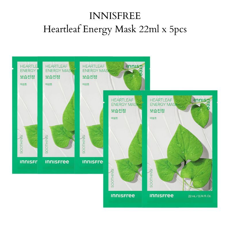 Innisfree Heartleaf Energy Mask 22ml x 5pcs- Koscos | Shopee Singapore