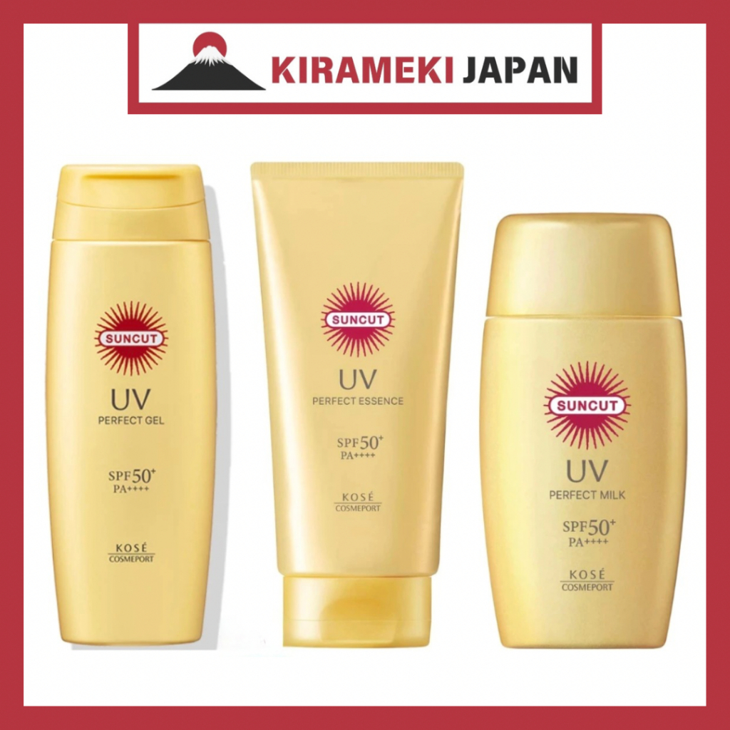 KOSE Suncut Perfect UV SPF50+ PA++++ (Gel / Milk / Essence ) Sunscreen Base Suncut Perfect UV ...