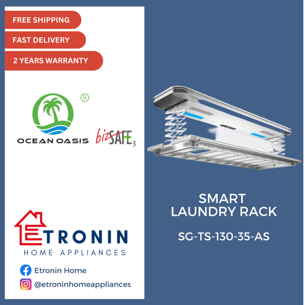 [Free Basic Installation*] Ocean Oasis Automatic Laundry Rack System SG-TS-130-35-AS | Shopee ...