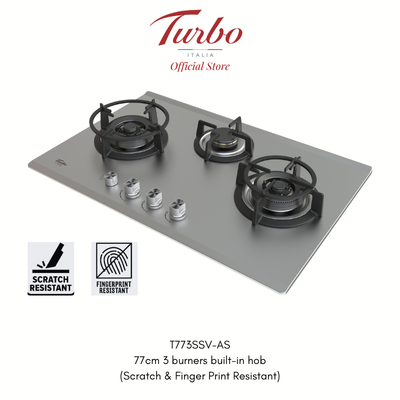 Turbo Italia - Turbo Incanto T773SSV-AS 77cm 3 burners built-in hob | Shopee Singapore