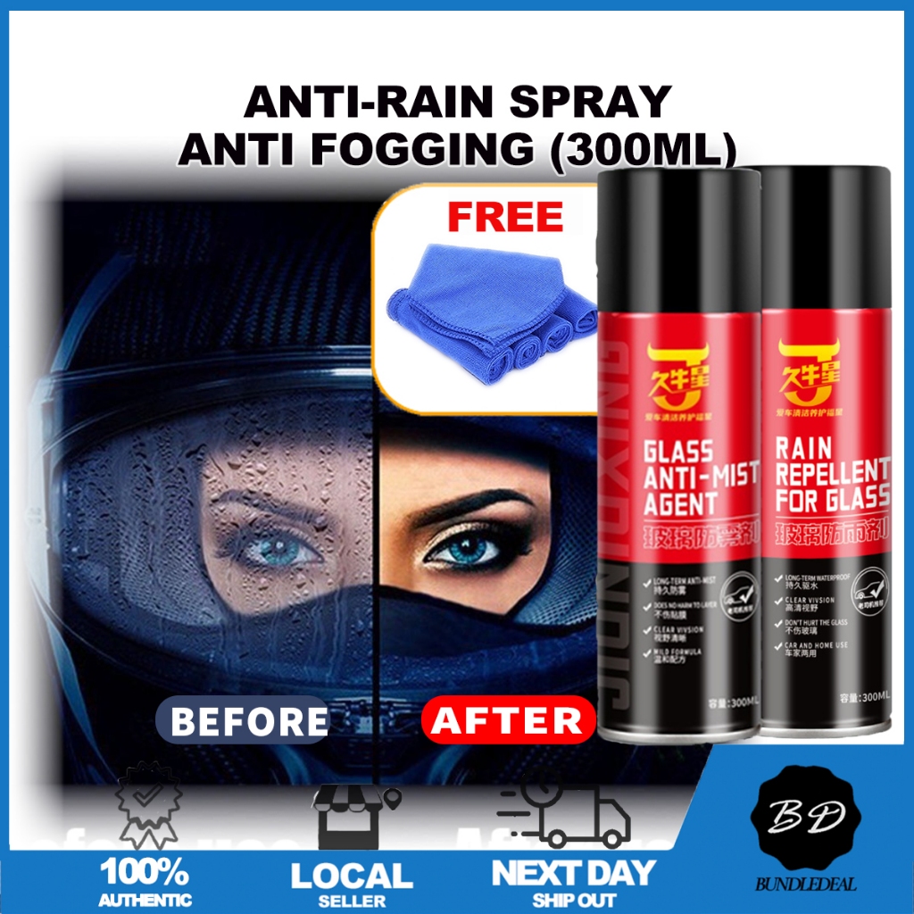 🚀[SG] 300ML Anti-Fogging Spray/ Windshield, Helmet,Car Glass Anti-Fog ...