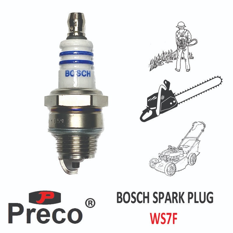 [SG Genuine Stock] Bosch Spark Plug WS7F (C7) for Chainsaw, Brushcutter ...
