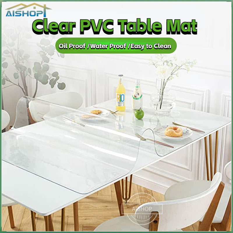 [SG Stock]Transparent Clear PVC Table Mat Water Proof Desk Cover ...