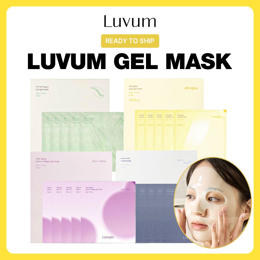 [Luvum] NEW Luvum Gel Mask Pack 5Ea / 4 Types Yuja Rica Collagen Mud ...