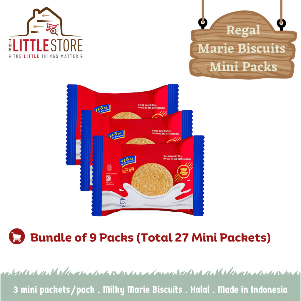 *Clearance* [Bundle of 9 Packs] Regal Marie Biscuits Mini Packs 3Pkts X ...