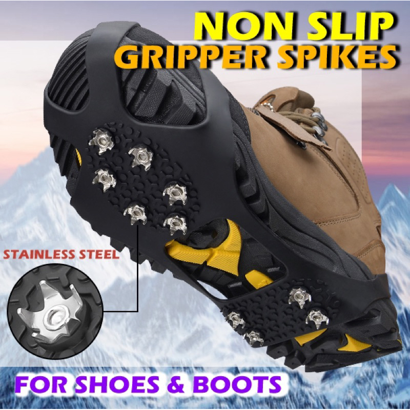 ️ Non-slip gripper spikes for shoes & boots👢👟/ Ice & snow/Crampon ...