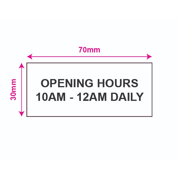 OPENING HOUR STICKER | CUSTOMIZABLE | BUSINESS SIGN, SHOP SIGN, TIMING ...