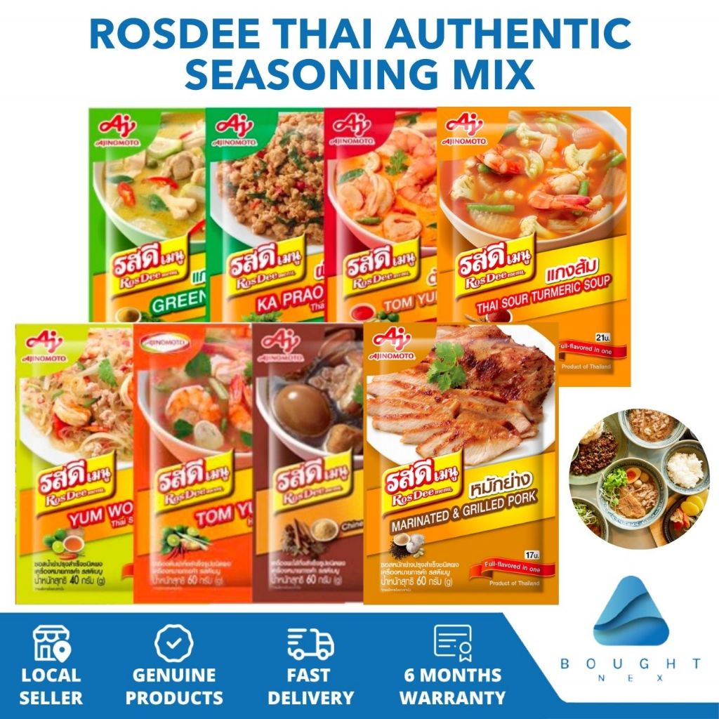 RosDee Thai Seasoning Mix - Authentic Ajinomoto Flavor, Intense ...