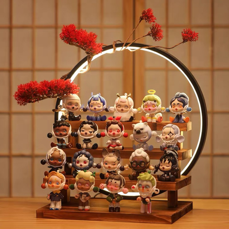 Popmart Display Stand Box LED Light Sakura Zen Flower Display Case ...