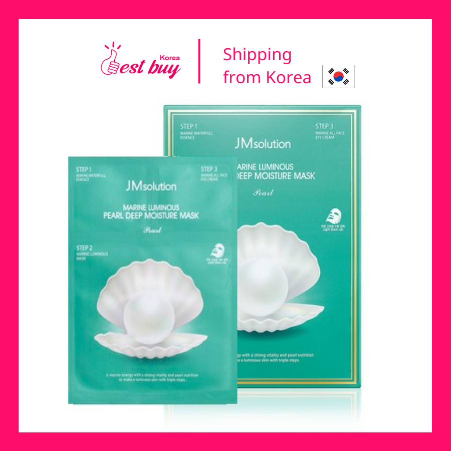 JM Solution Blue Glow Marine Pearl Deep Moisture Mask 30ml x 10 masks ...