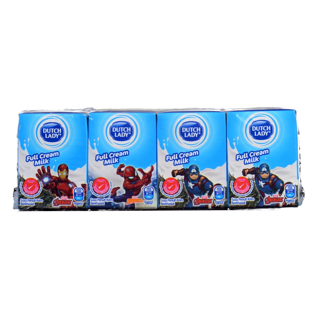 Dutch Lady Marvel Milky Full Cream UHT Milk Pack of 4 (4 x 125ml ...