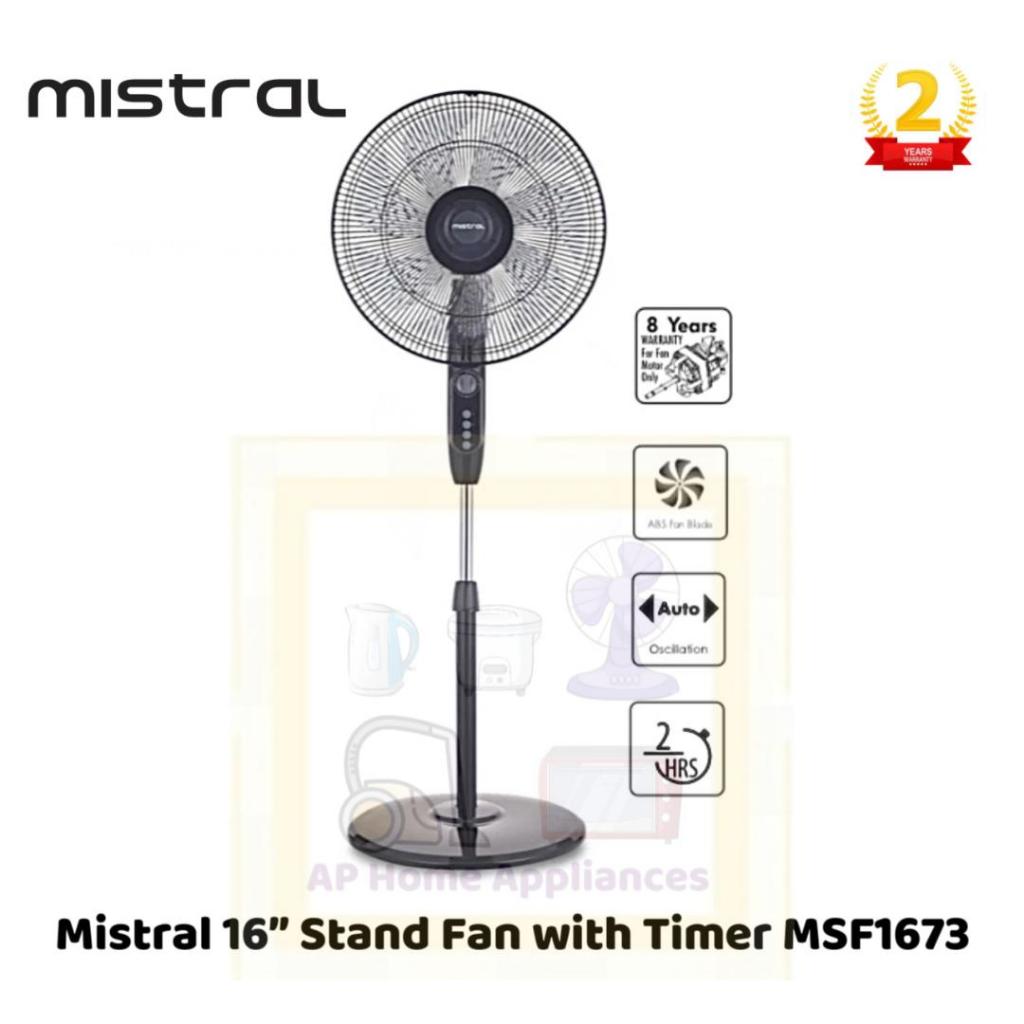 Mistral 16" Stand Fan (7 Bladed) with Timer MSF1673 | MSF 1673 (2 Years ...