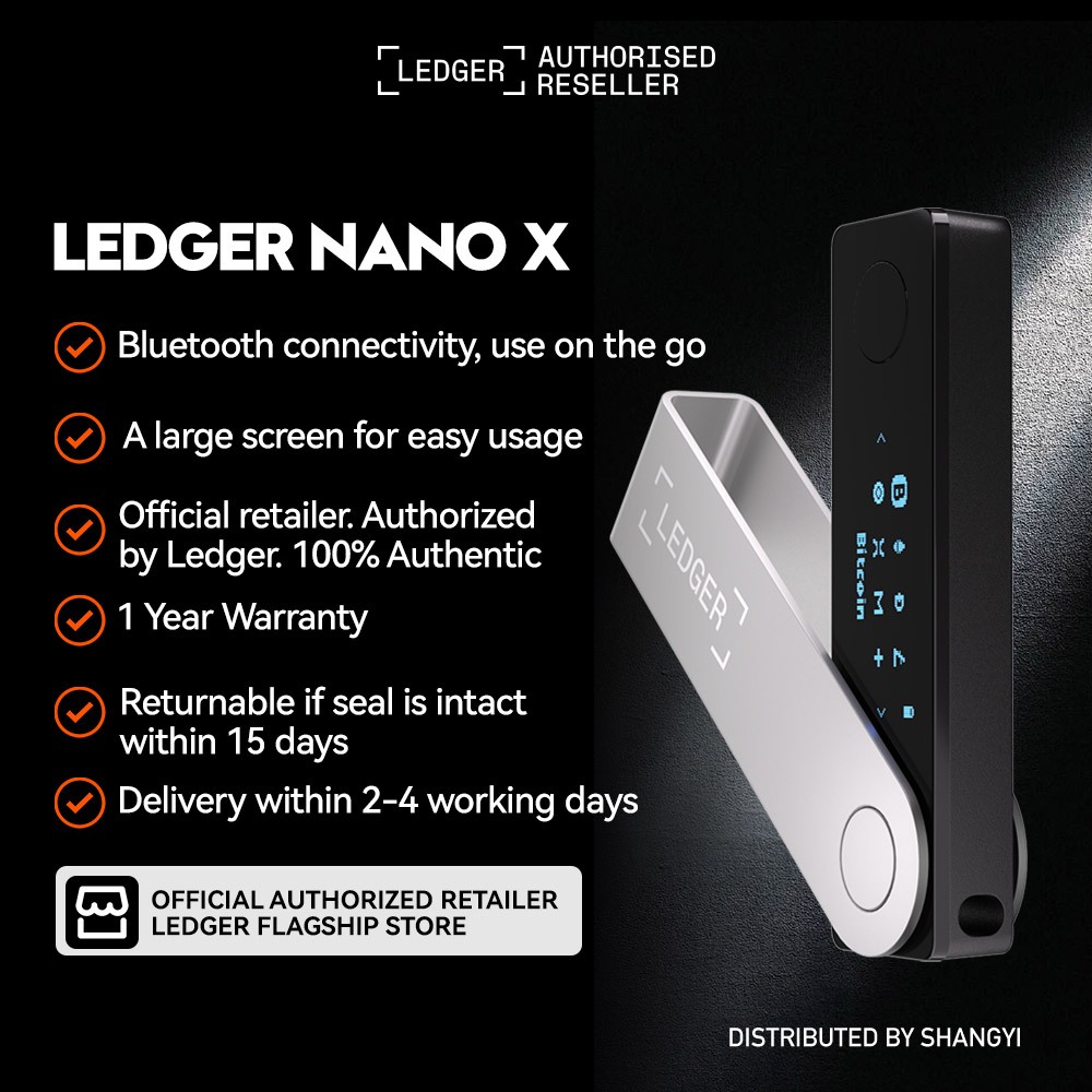 [Official Authorized Retailer]Ledger Nano X Crypto Hardware Cold Wallet ...