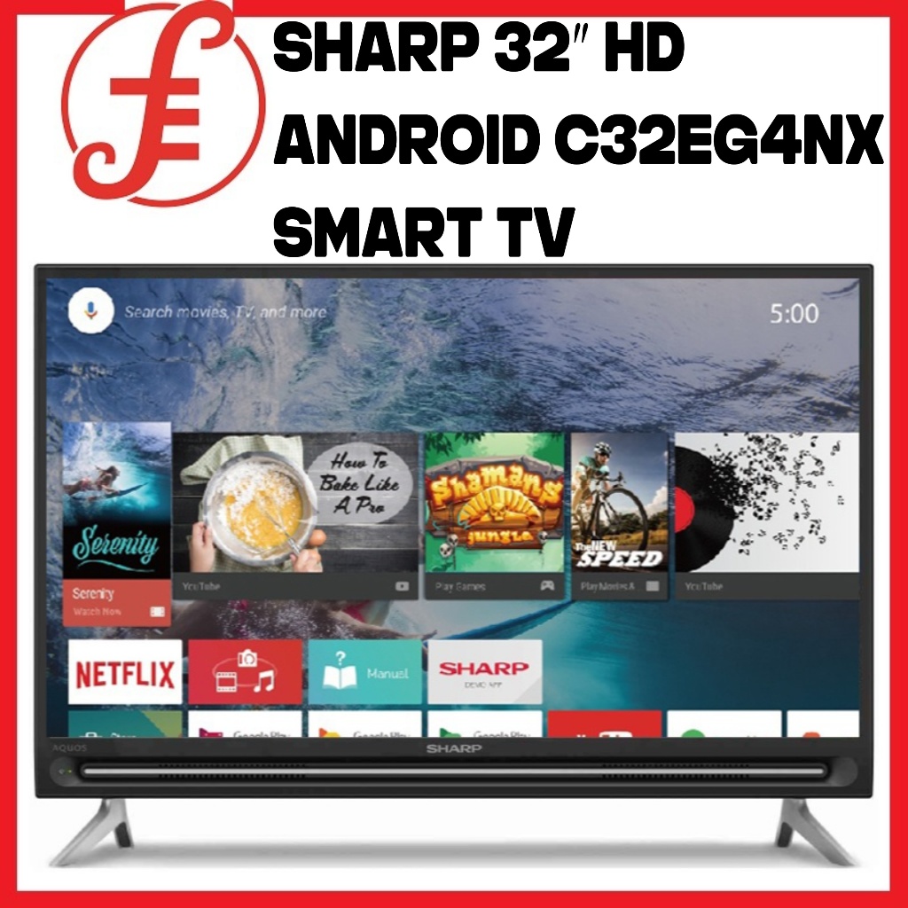 Sharp 2T-C32EG4NX 32″ HD Android smart Tv | Shopee Singapore