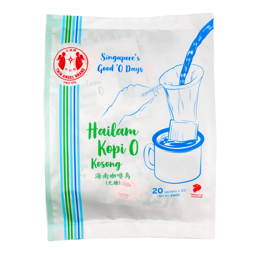 Twin Angel (Ebenezer Coffee) Hailam Kopi O Kosong 12g x 20 sachets ...