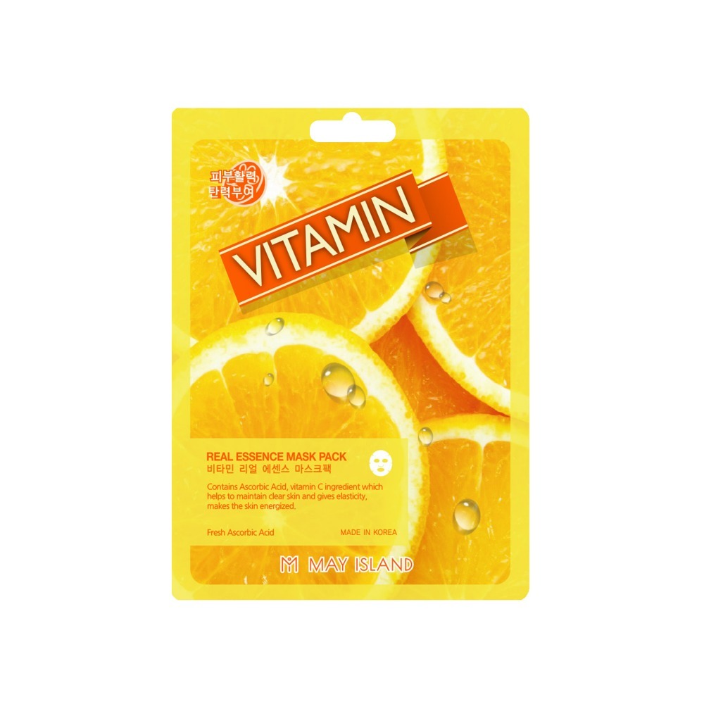 MAY ISLAND Vitamin Real Essence Mask Pack (10 Sheets) | Shopee Singapore