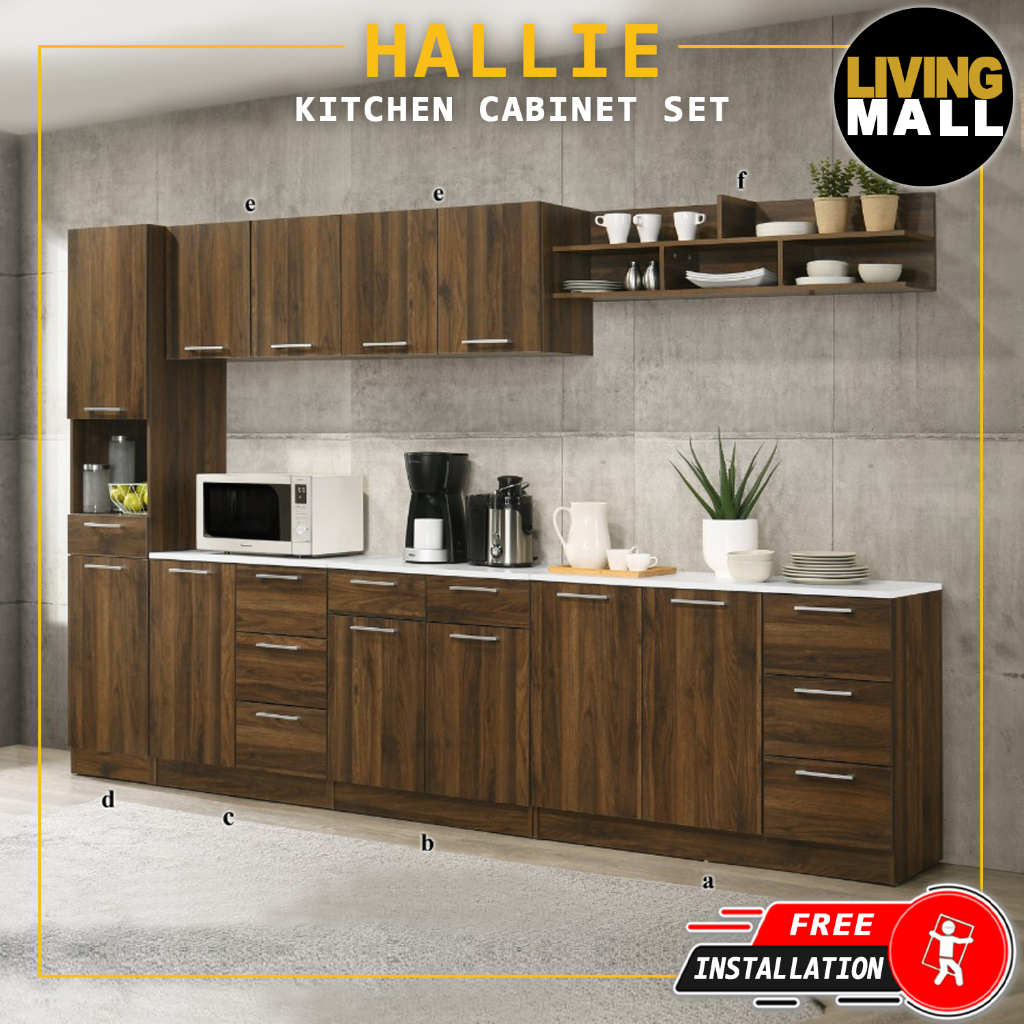 Living Mall Hallie Series Modular Kitchen Cabinet Melamine Panel Top ...
