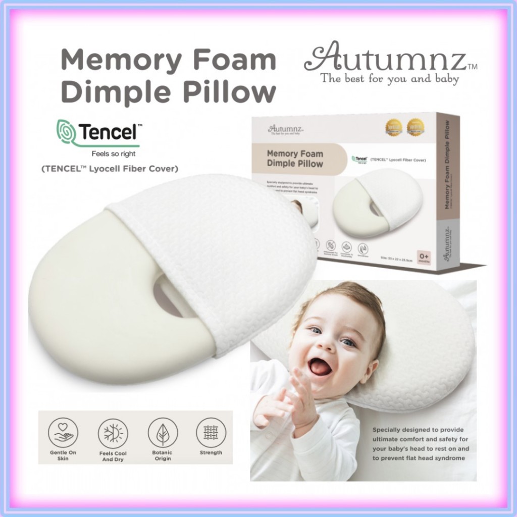 Autumnz Baby Newborn Memory Foam Dimple Pillow *Prevent Flat head ...