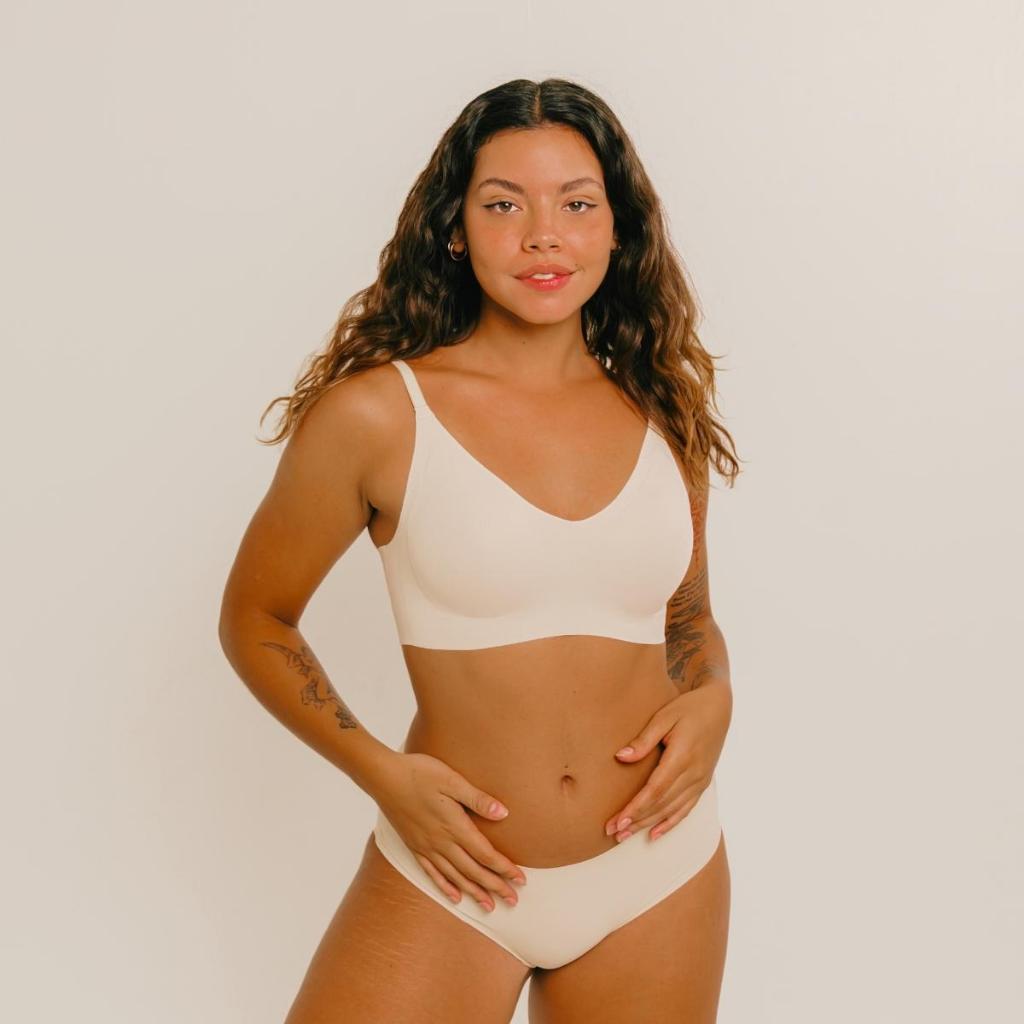 [LMM] S~2XL BOOB'S VACATION BRA and Seamless Panty SET(PURE IVORY ...