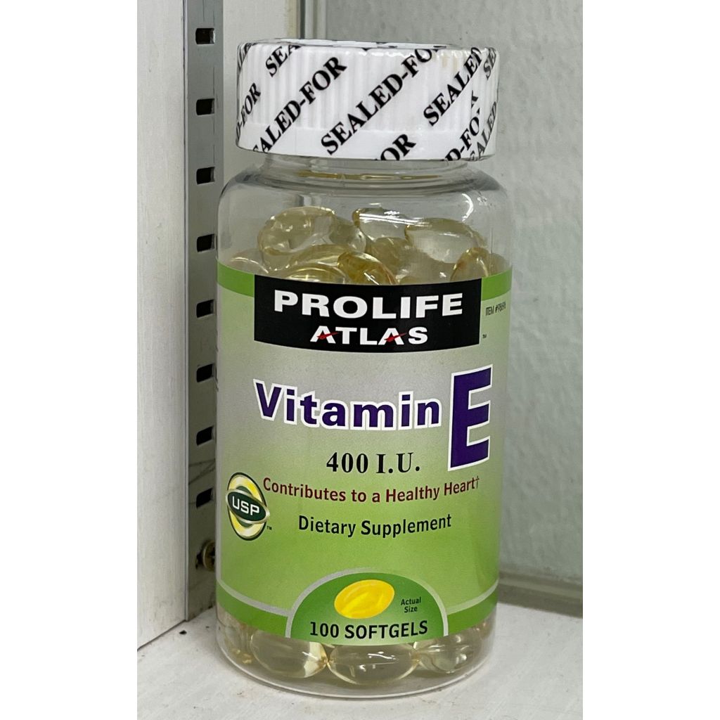 Prolife Atlas Vitamin E 400 IU (100 softgels per bottle) [SG] | Shopee ...