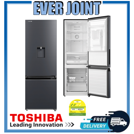 TOSHIBA GR-RB405WE-PMX 323L BOTTOM MOUNT FRIDGE | Shopee Singapore