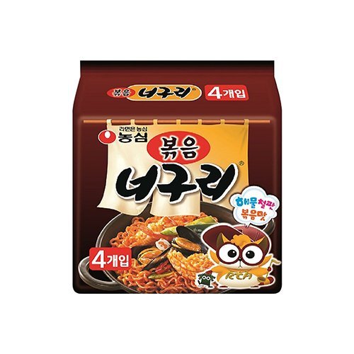 [Nongshim] Neoguri, Stir-Fried 137g x 4p / 볶음 너구리 137g x 4 / Korean ...