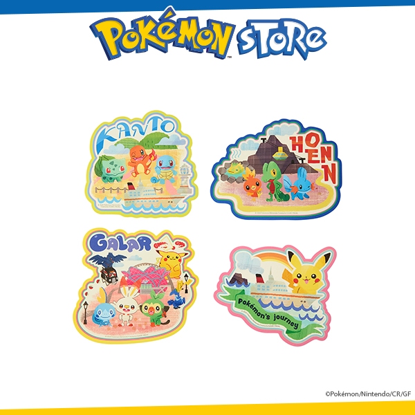 Pokémon Center Original Stickers Set Kanto Hoenn Galar Pikachu | Shopee ...