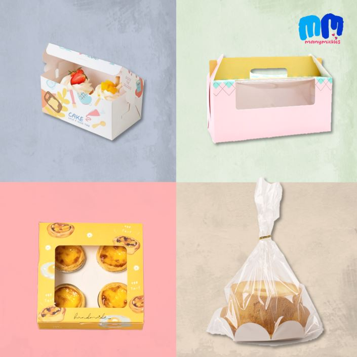 [SG] Cupcake box, Swiss Roll Cake Box, muffin box, egg tart box / gift ...