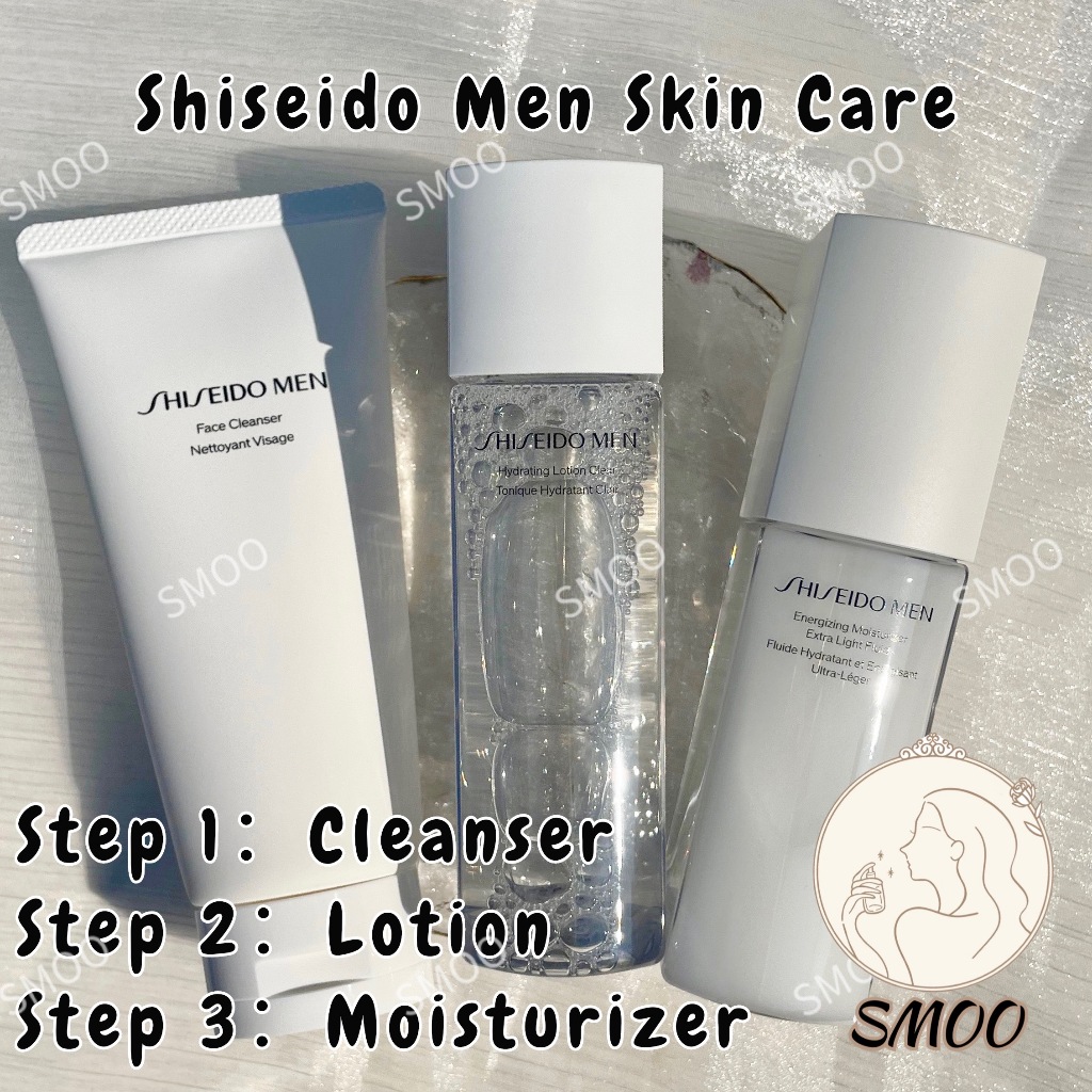 Shiseido Men 3 steps Skin Care (Face Cleanser/Hydrating Lotion Clear ...