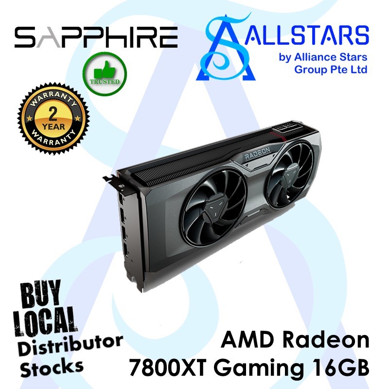 Sapphire AMD Radeon 7800XT Gaming 16GB GDDR6 PCI-Express Gaming ...