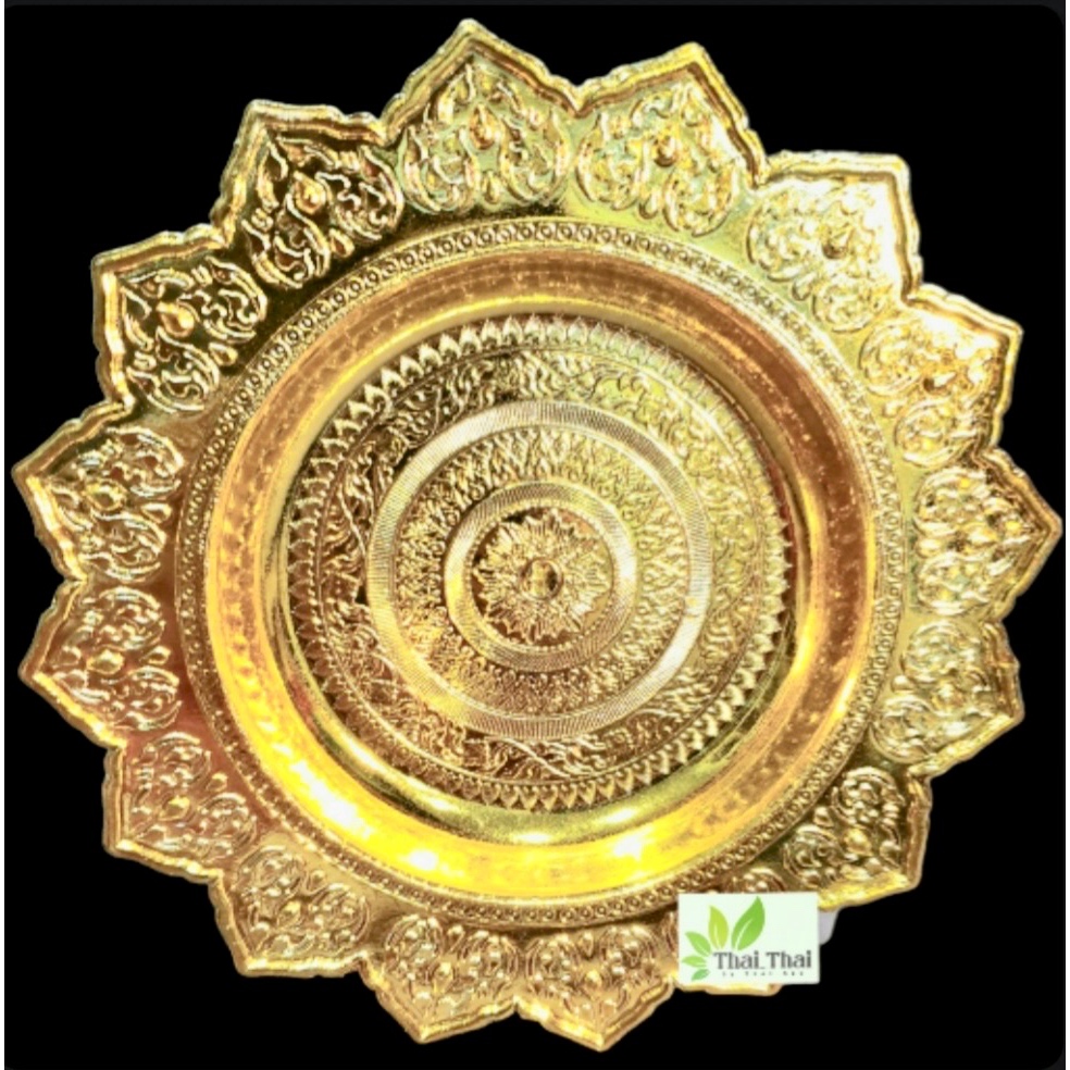 Thai Amulet Thai Prayers Plates Elegant Old School Series Gold Plates ...