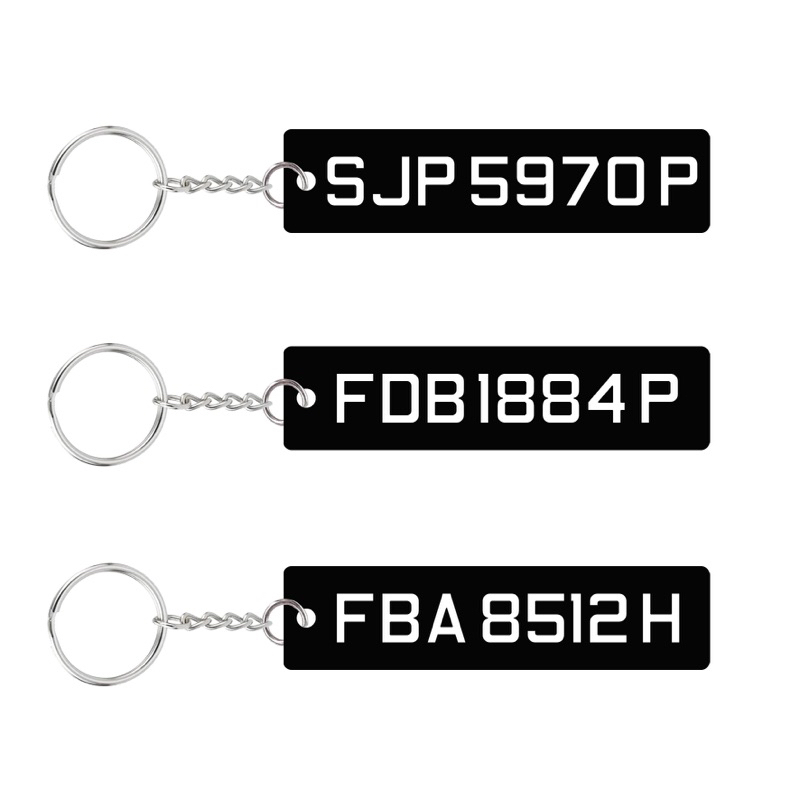 Plate Number Keychain (Acrylic) | Shopee Singapore