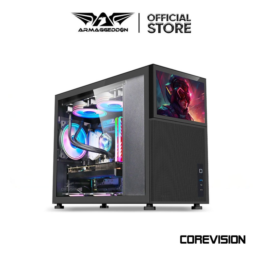 Armaggeddon Tessaraxx Corevision MATX Gaming PC Chassis With 8" LCD ...