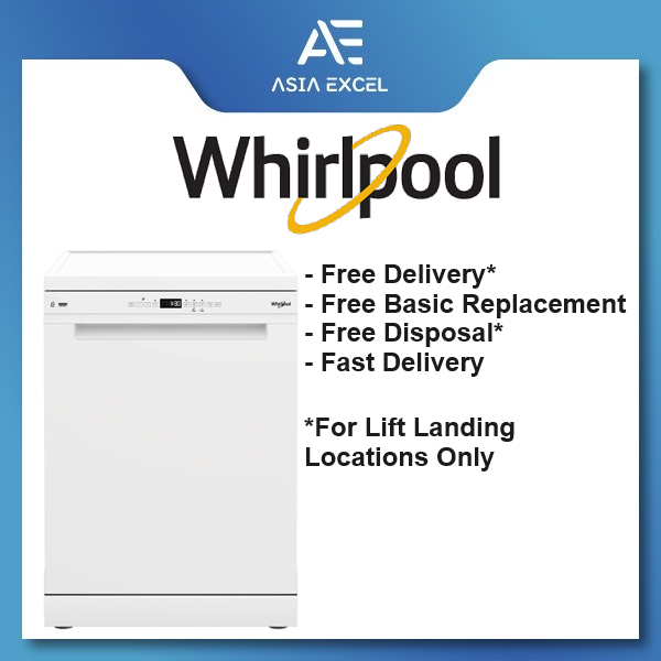 WHIRLPOOL WDFS3R4NWESG 14 PLACE SETTINGS WHITE FREE STANDING DISHWASHER ...