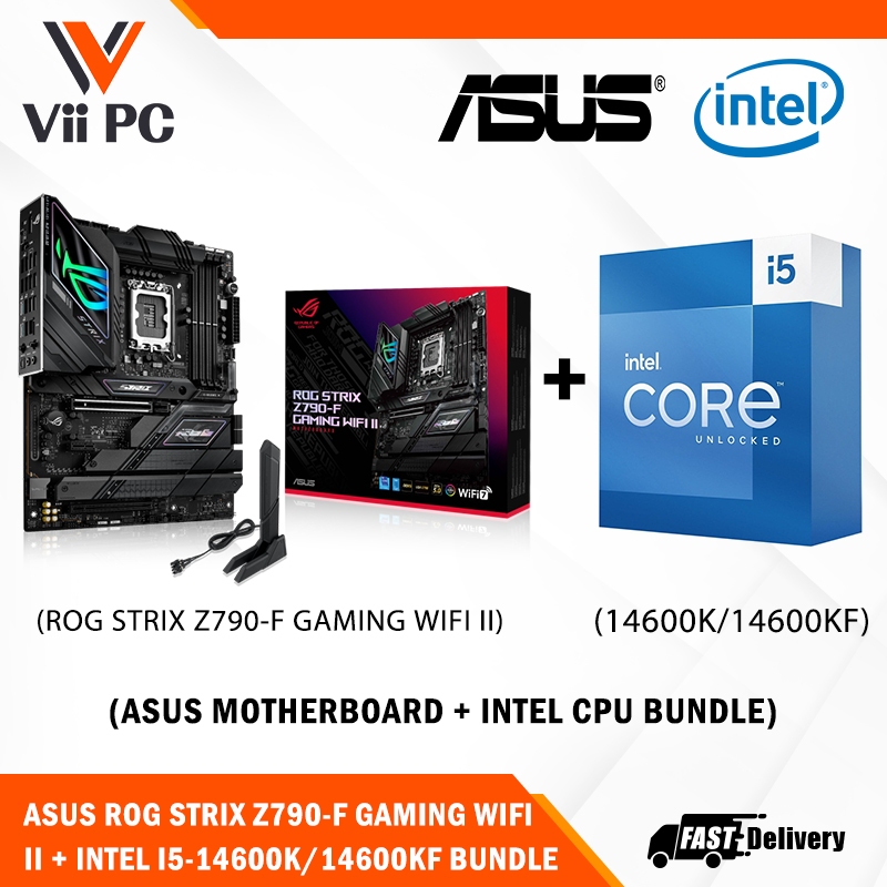 ASUS ROG STRIX Z790-F Z790F Z790 F GAMING WIFI II Motherboard + Intel i5-14600K/i5-14600KF ...
