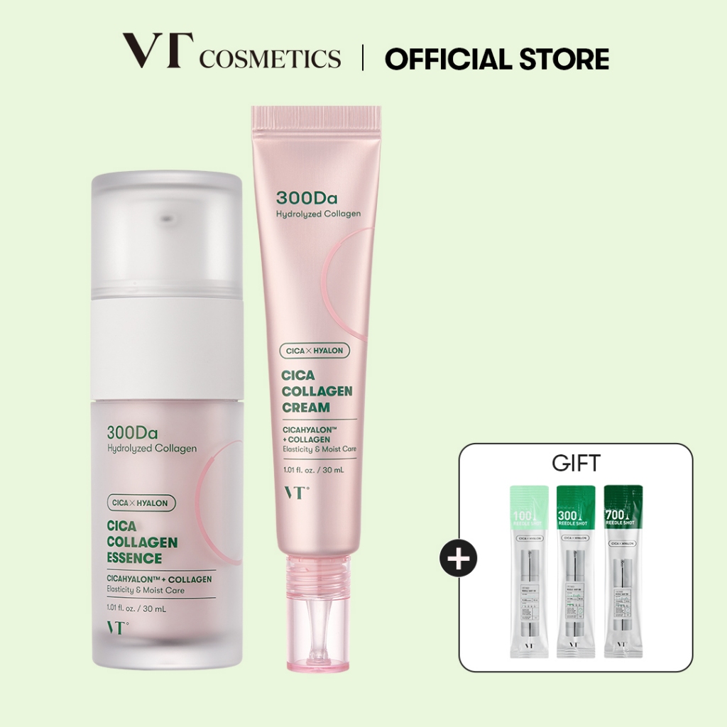[VT COSMETICS] CICA Collagen essence 30ml Cream 30ml Skin Elasticity, 300 Da low-molecular ...