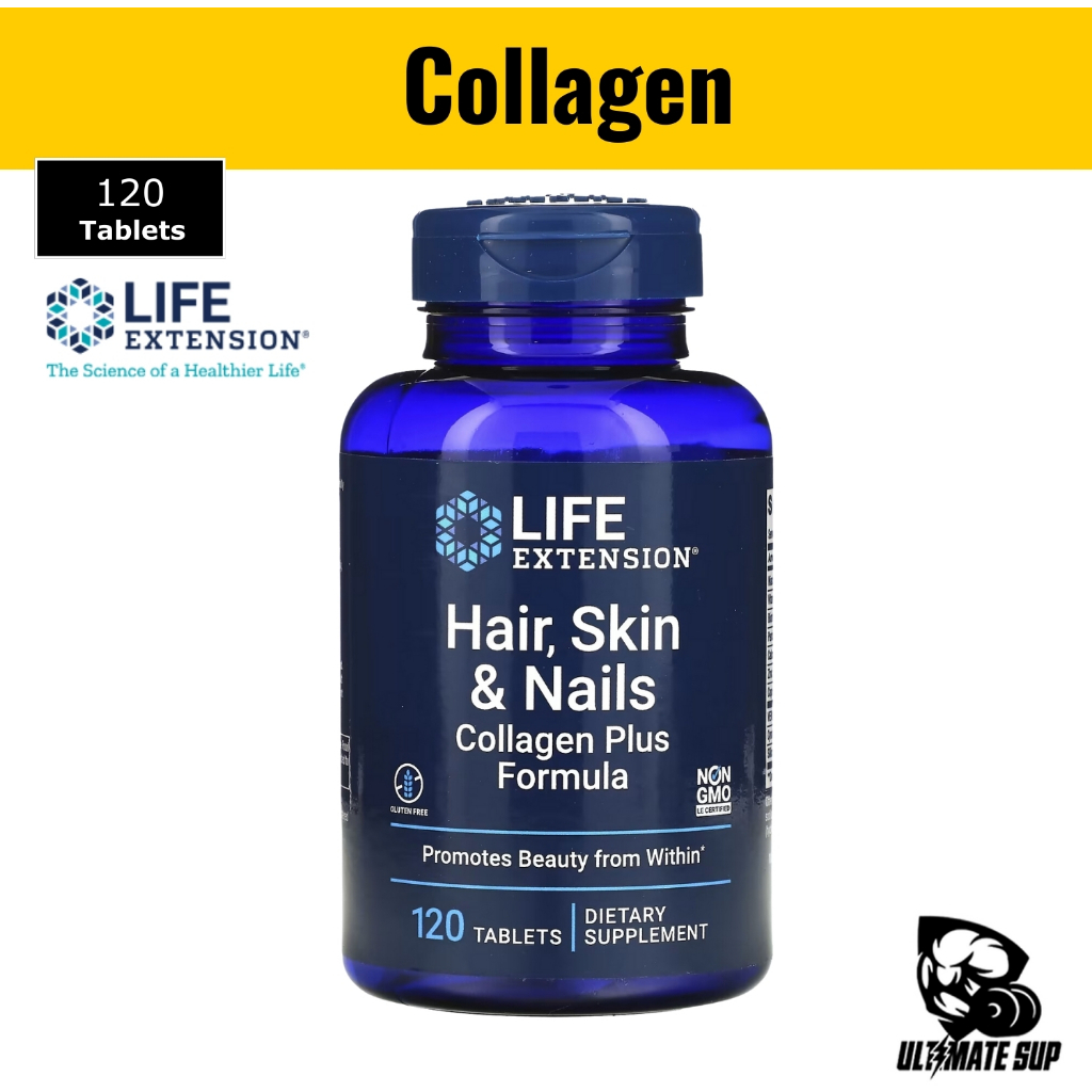 Life Extension, Hair, Skin And Nails, Collagen Plus Formula, Enhance ...