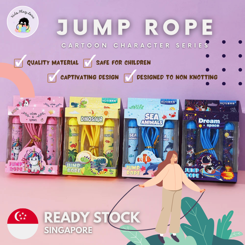 (READY STOCK) Cartoon Design Kids Jump Rope || Skipping Rope for Kids ...