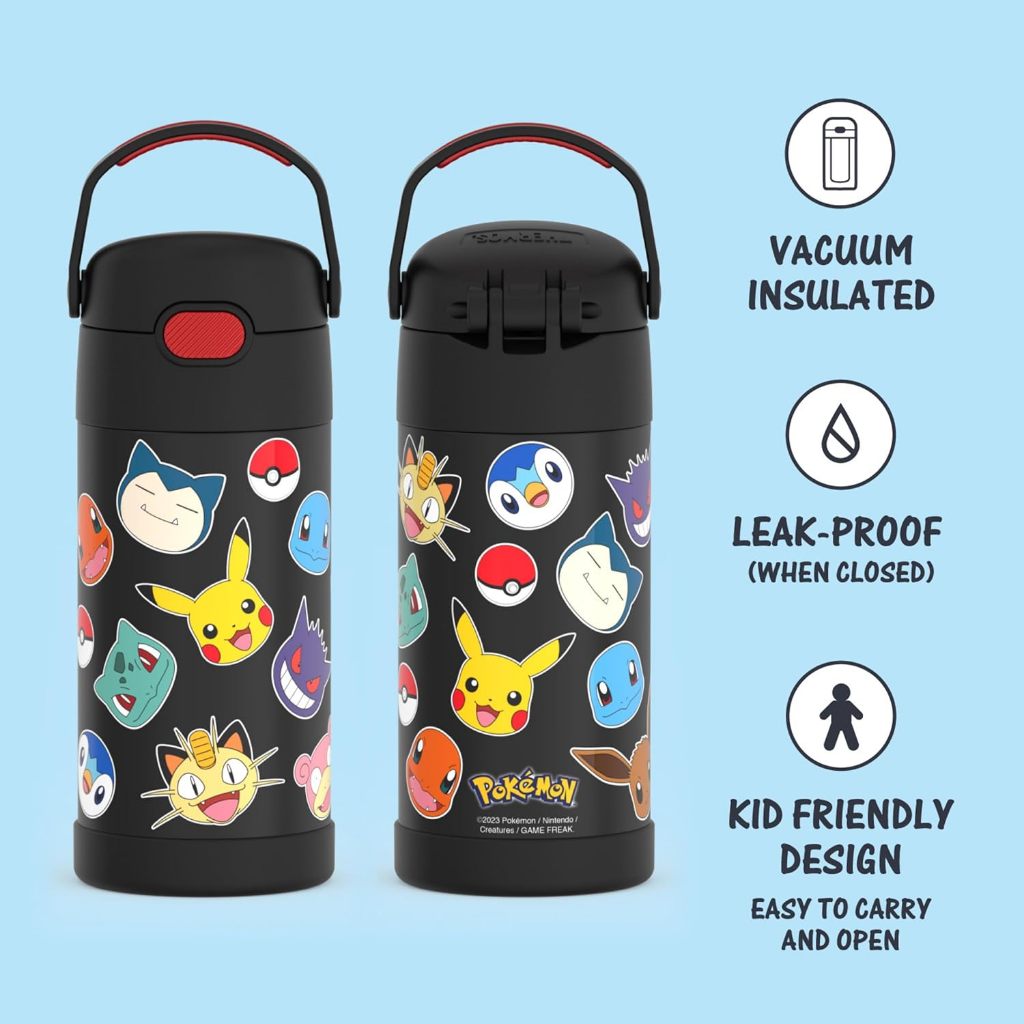 Authentic THERMOS FUNTAINER Pokemon by Nintendo 12 Ounce Stainless ...