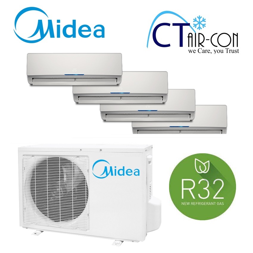 MIDEA R32 INVERTER ALL EASY PRO WIFI System 4 (9+9+12+24) + FREE ...