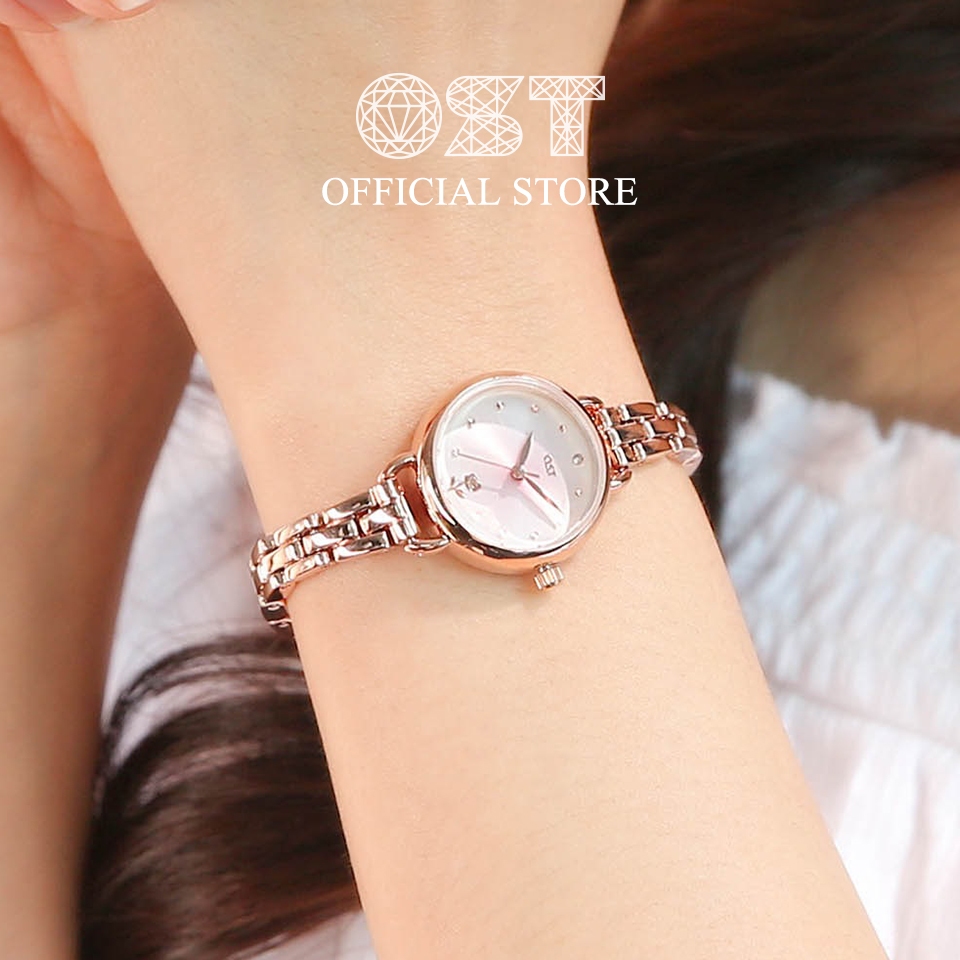 OST Women's Rose Dial Metal Watch OTW120605TPP | Shopee Singapore