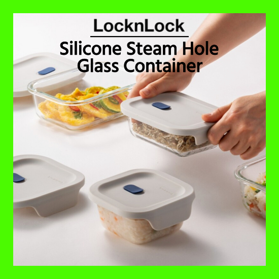 LocknLock Steam Hole Glass Food Container Top Class | Shopee Singapore