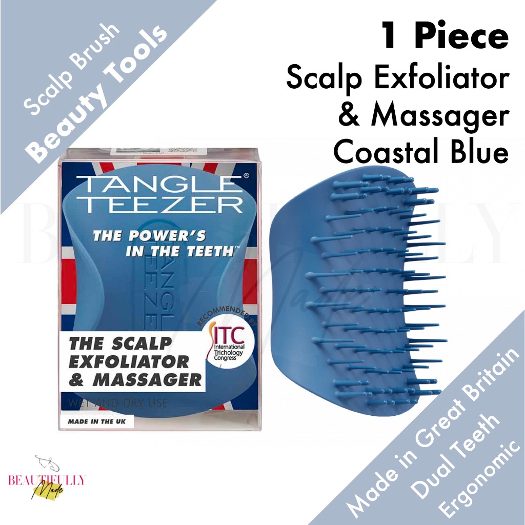 Tangle Teezer The Scalp Exfoliator and Massager Coastal Blue - Multi ...